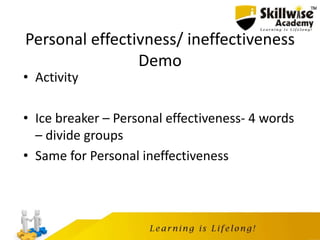 Skillwise Personal Effectiveness | PPTX
