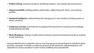 Enhancing Personal Effectiveness for Goal Achievement and Growth | PPTX