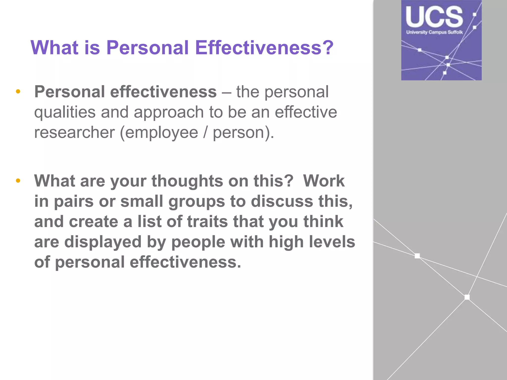 Personal effectiveness presentation | PPTX