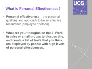 Personal effectiveness presentation | PPTX