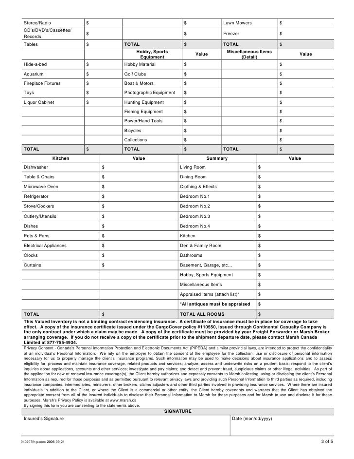 Personal Effects Inventory Record 4 Client personal-effects-inventory-record-4-client