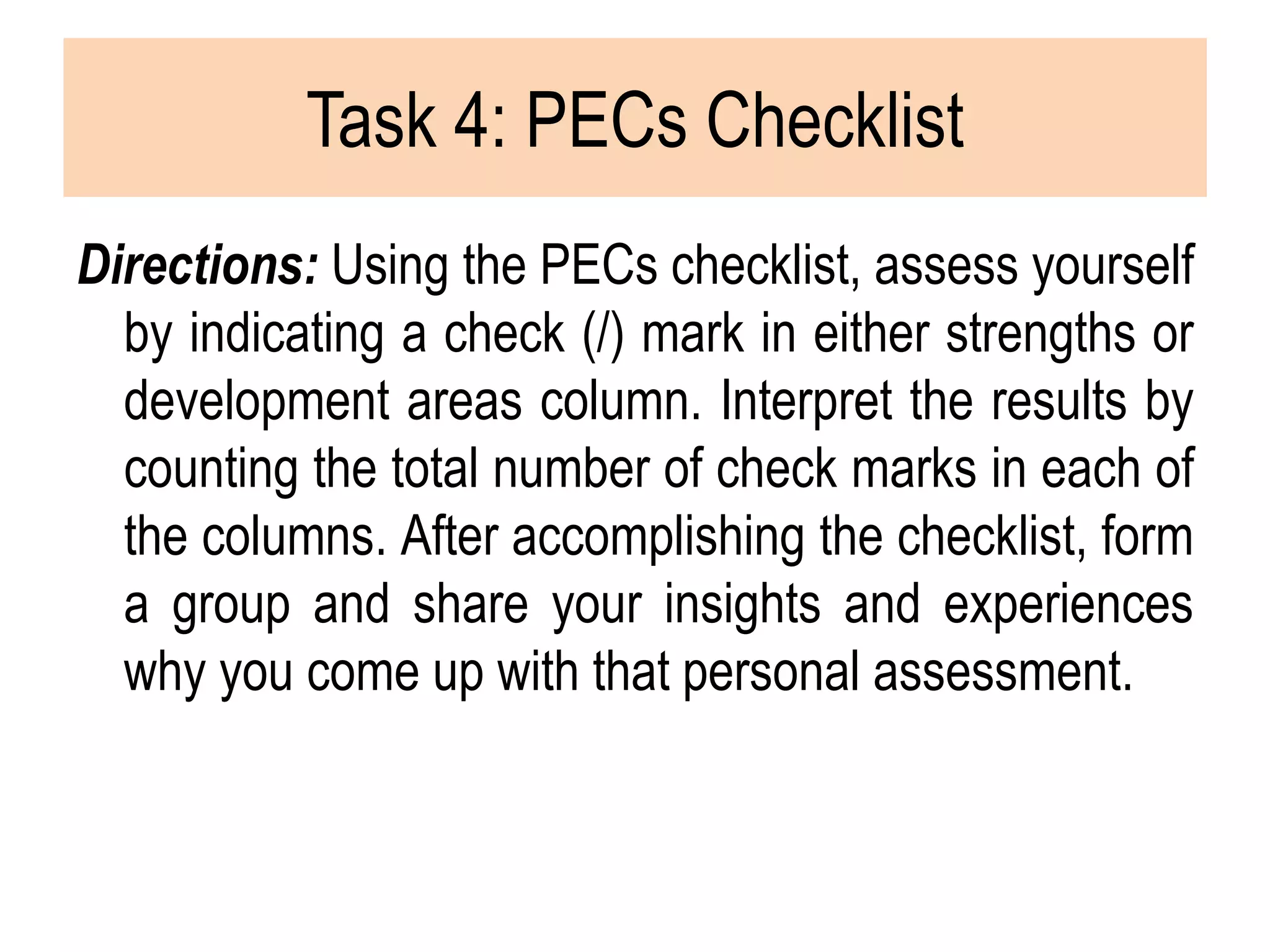 Personal entrepreneurial competencies (pecs) | PPTX