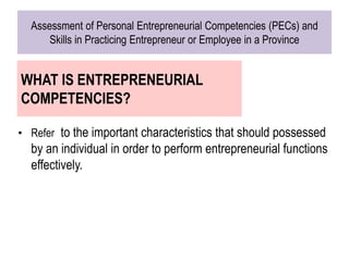 Personal entrepreneurial competencies (pecs) | PPTX
