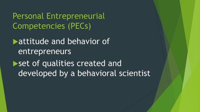 Personal Entrepreneurial Competencies(PECs).pptx | Startups | Business