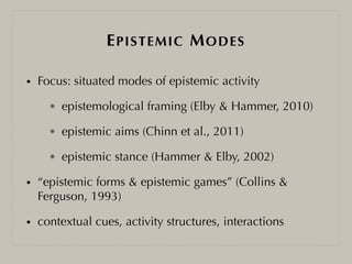 Ciara Sanker: Personal epistemology and epistemic learning | PPT