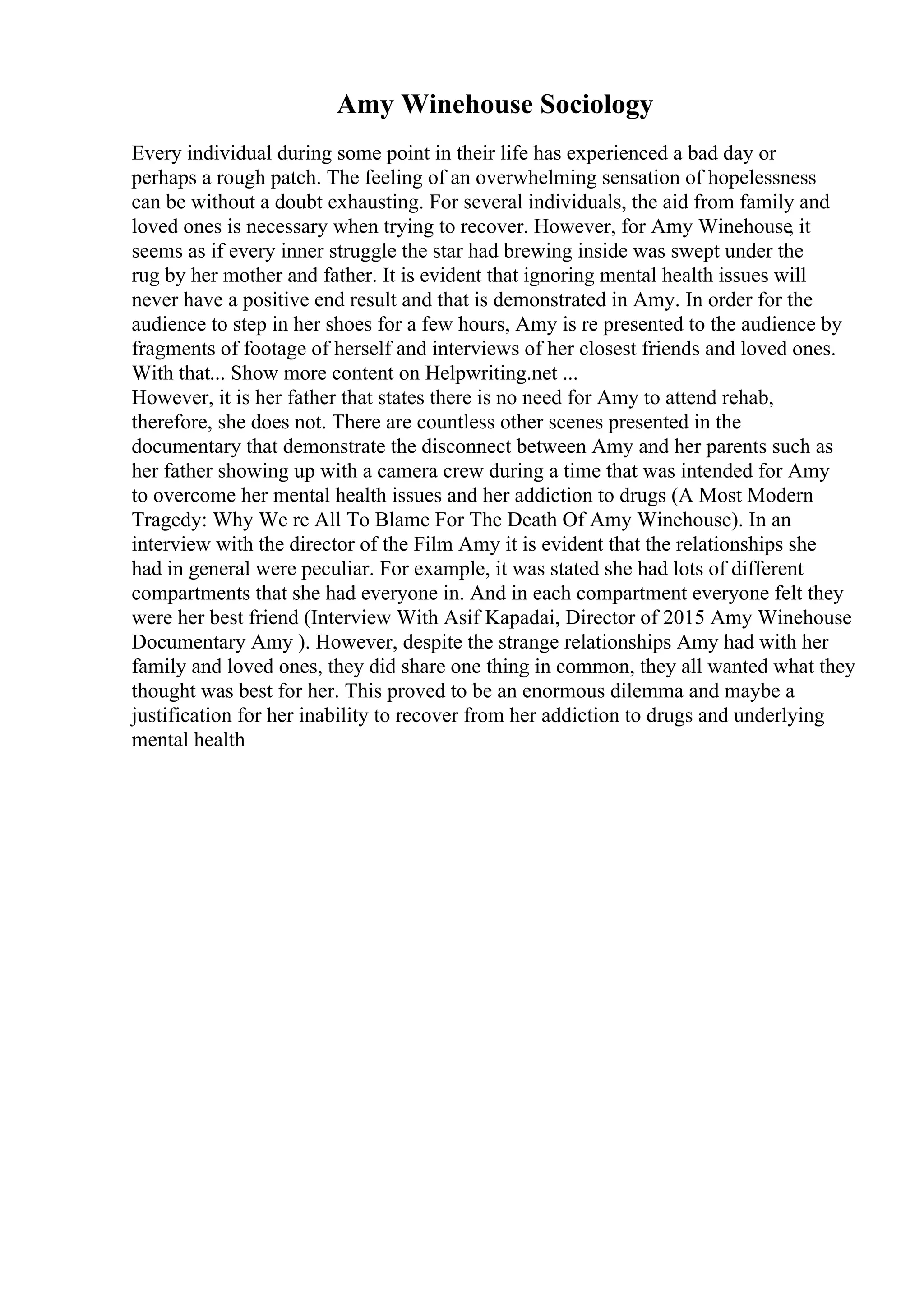Personal Essay Examples High School | PDF