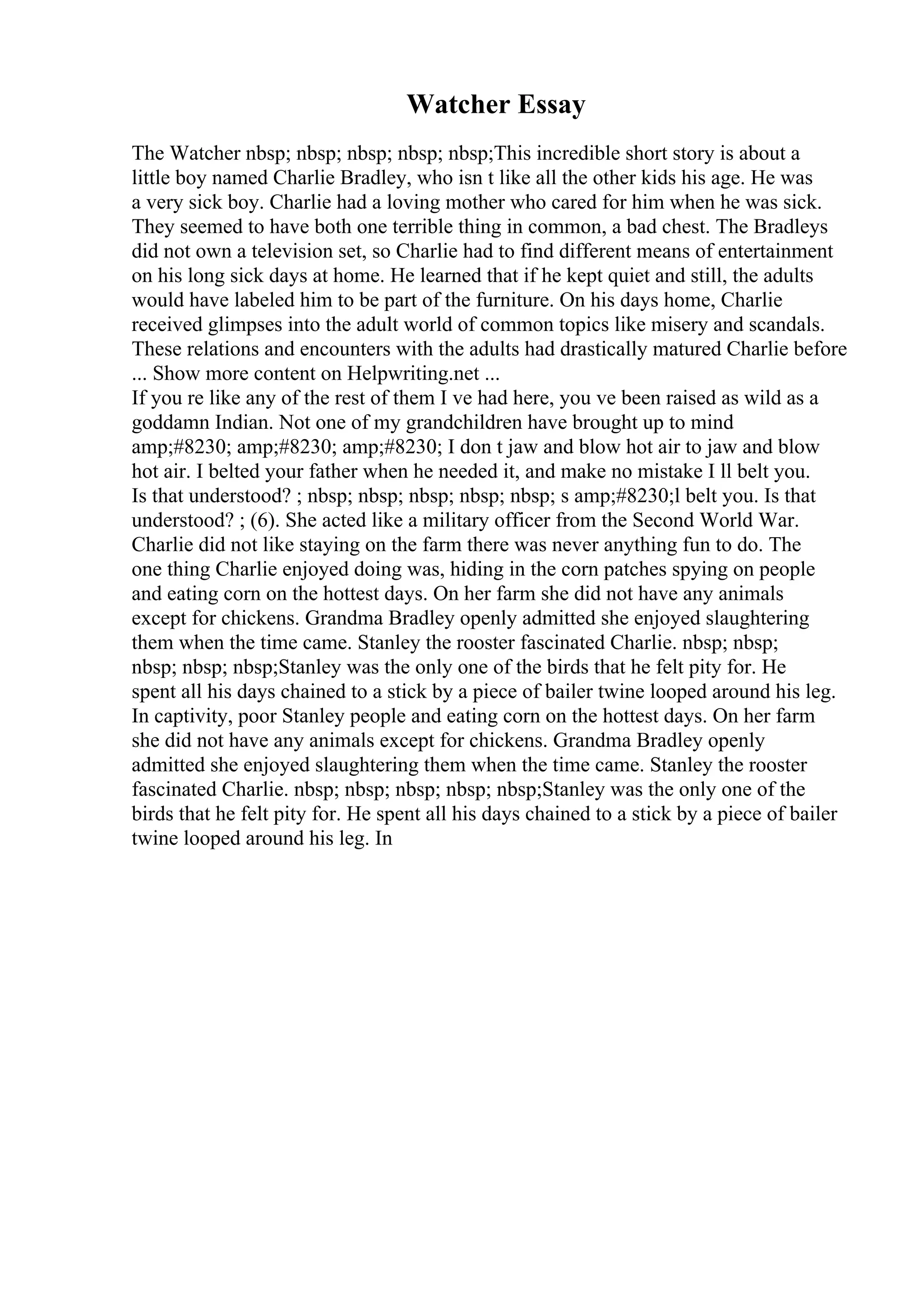 Personal Essay Examples High School | PDF