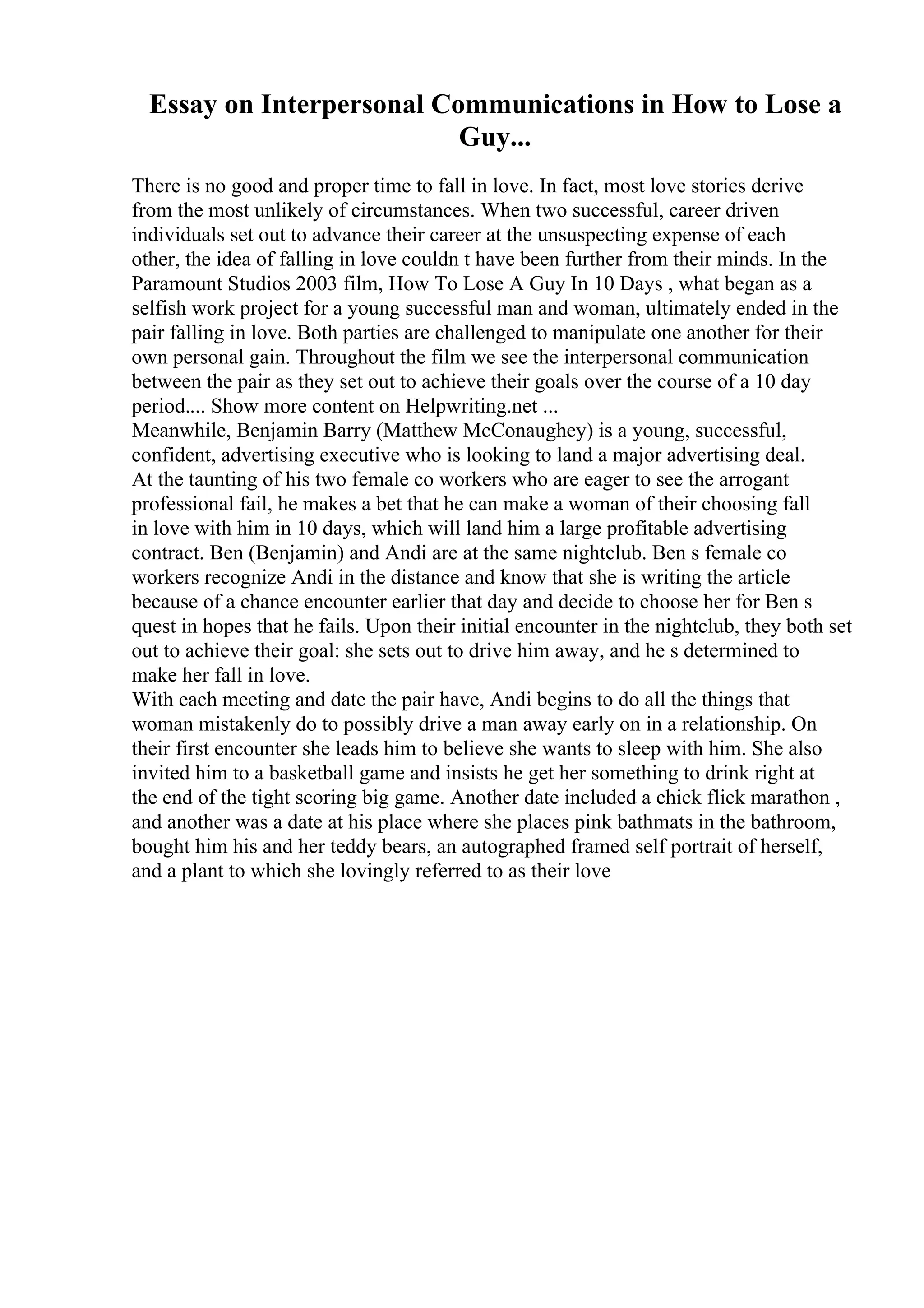 Personal Essay Examples High School | PDF