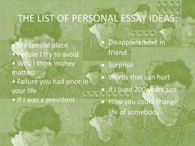Personal essay ideas | PPT