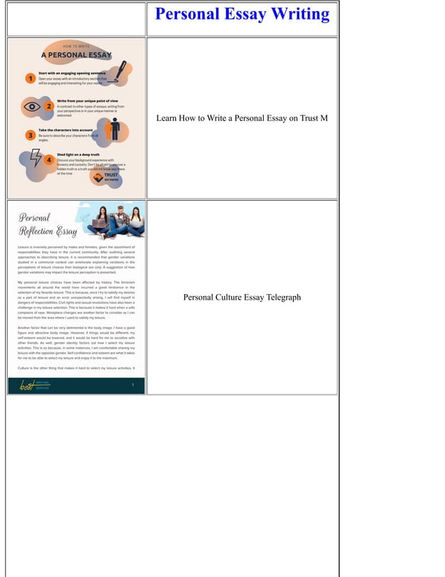 Personal Essay Writing | PDF