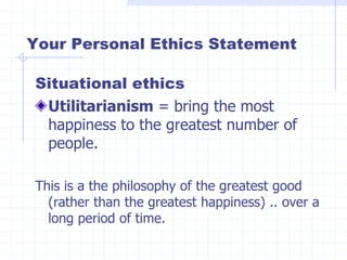 Personal Ethical Statement Presentation(1).ppt
