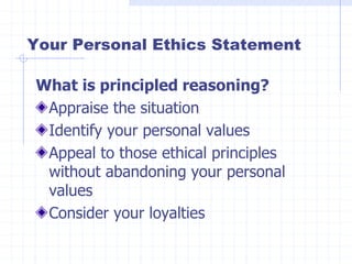 Personal Ethical Statement Presentation(1).ppt