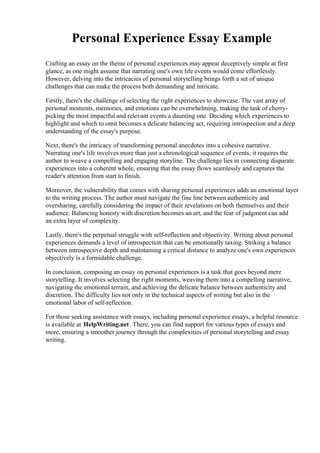 Personal Experience Essay Example.pdf
