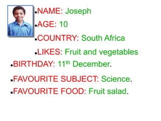 Personal factfile | PPT