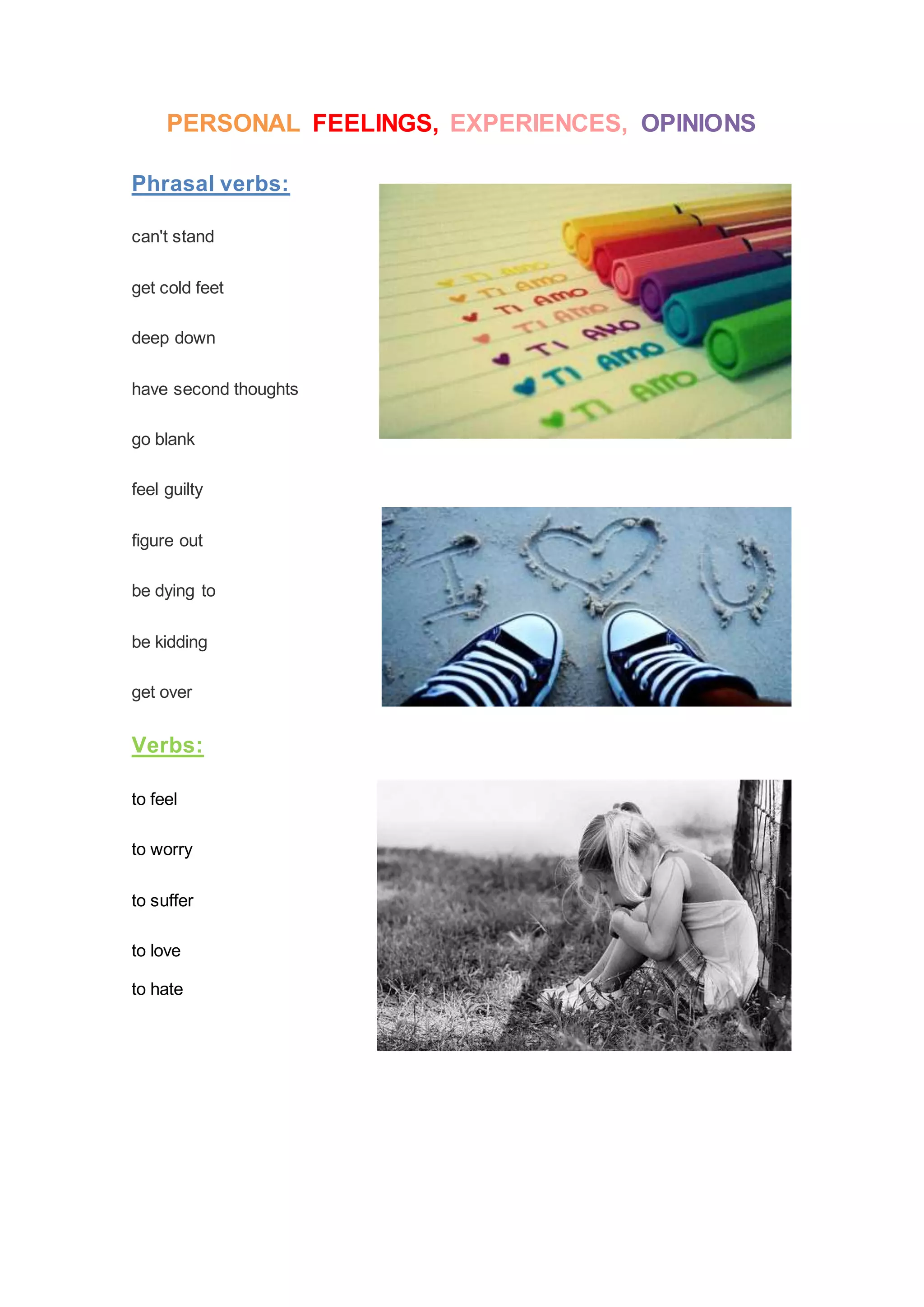 Personal Feelings | DOCX