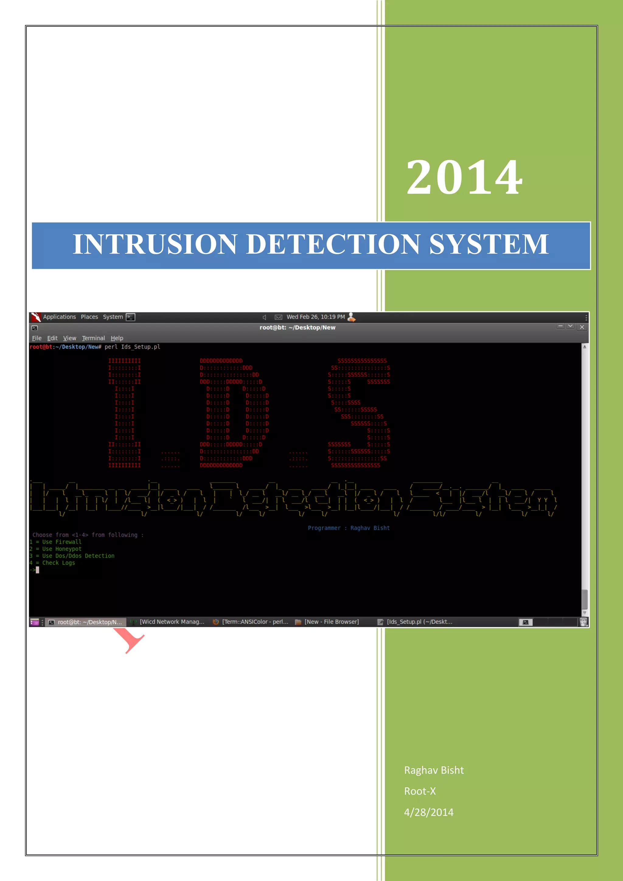 Intrusion Detection System Project Report | PDF