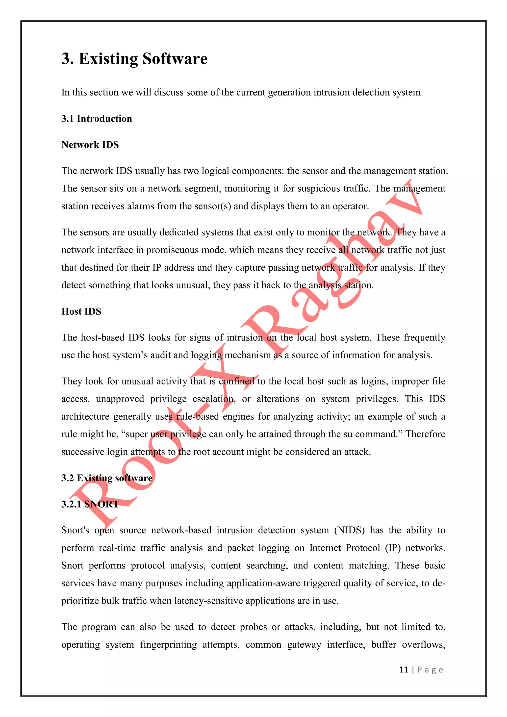 Intrusion Detection System Project Report | PDF