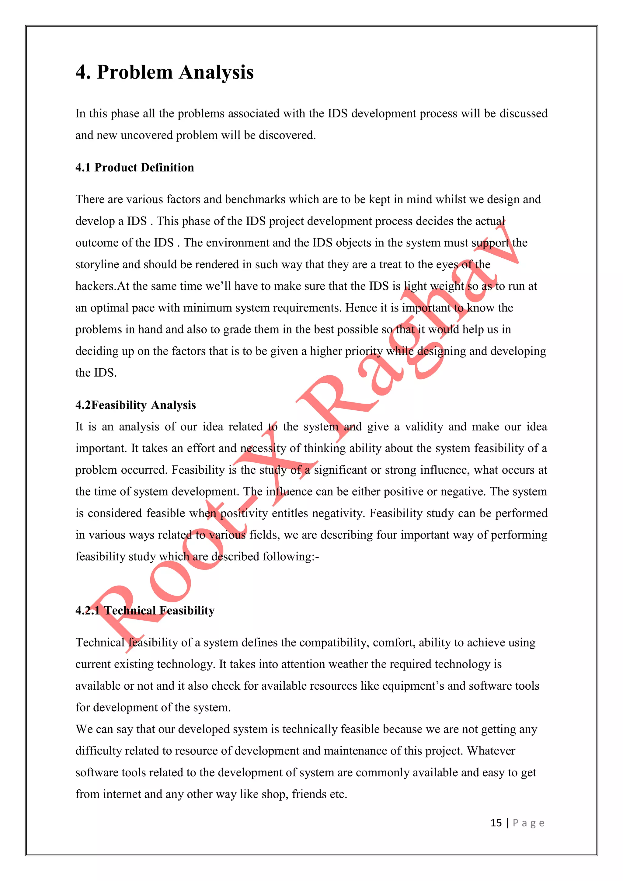 Intrusion Detection System Project Report | PDF