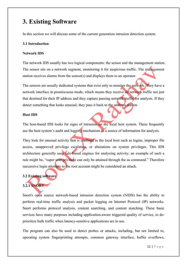 Intrusion Detection System Project Report | PDF