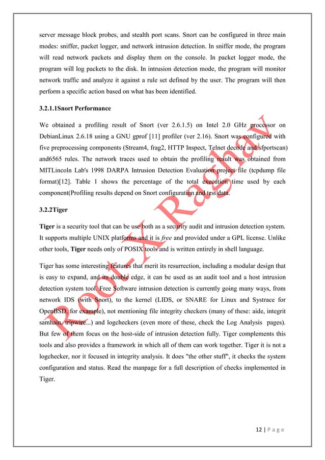 Intrusion Detection System Project Report | PDF