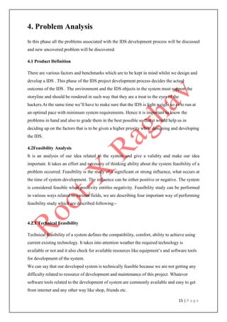 Intrusion Detection System Project Report | PDF