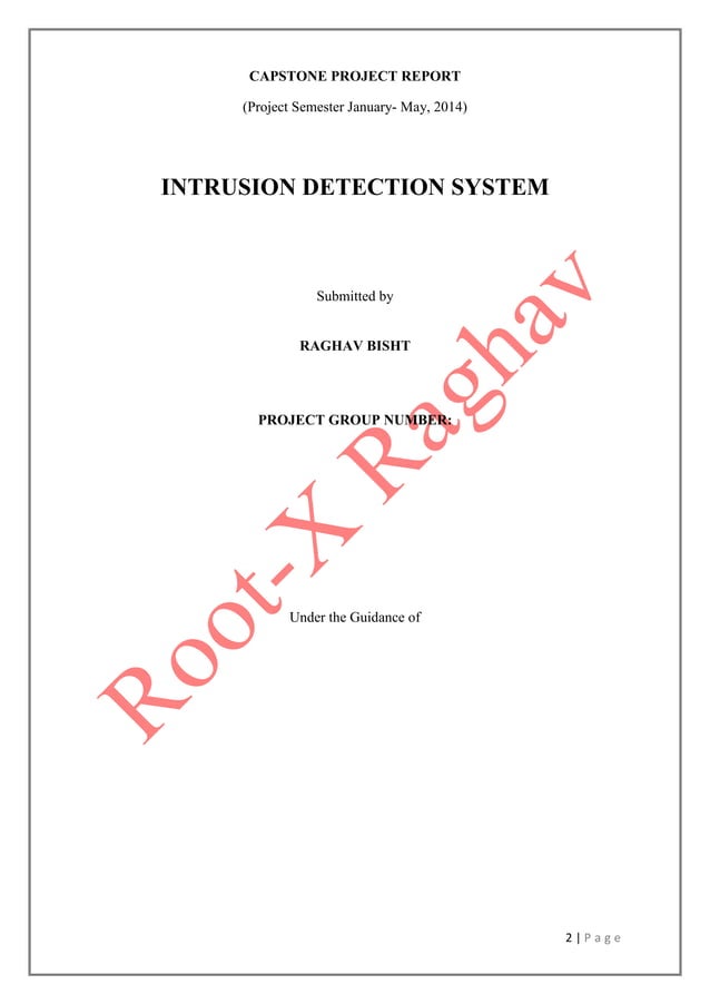 Intrusion Detection System Project Report | PDF