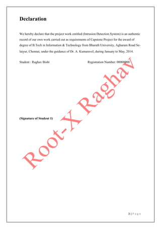 Intrusion Detection System Project Report | PDF