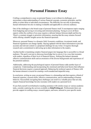 Personal Finance Essay.pdf