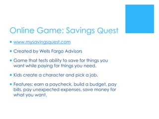 Personal Finance for Kids | PPTX