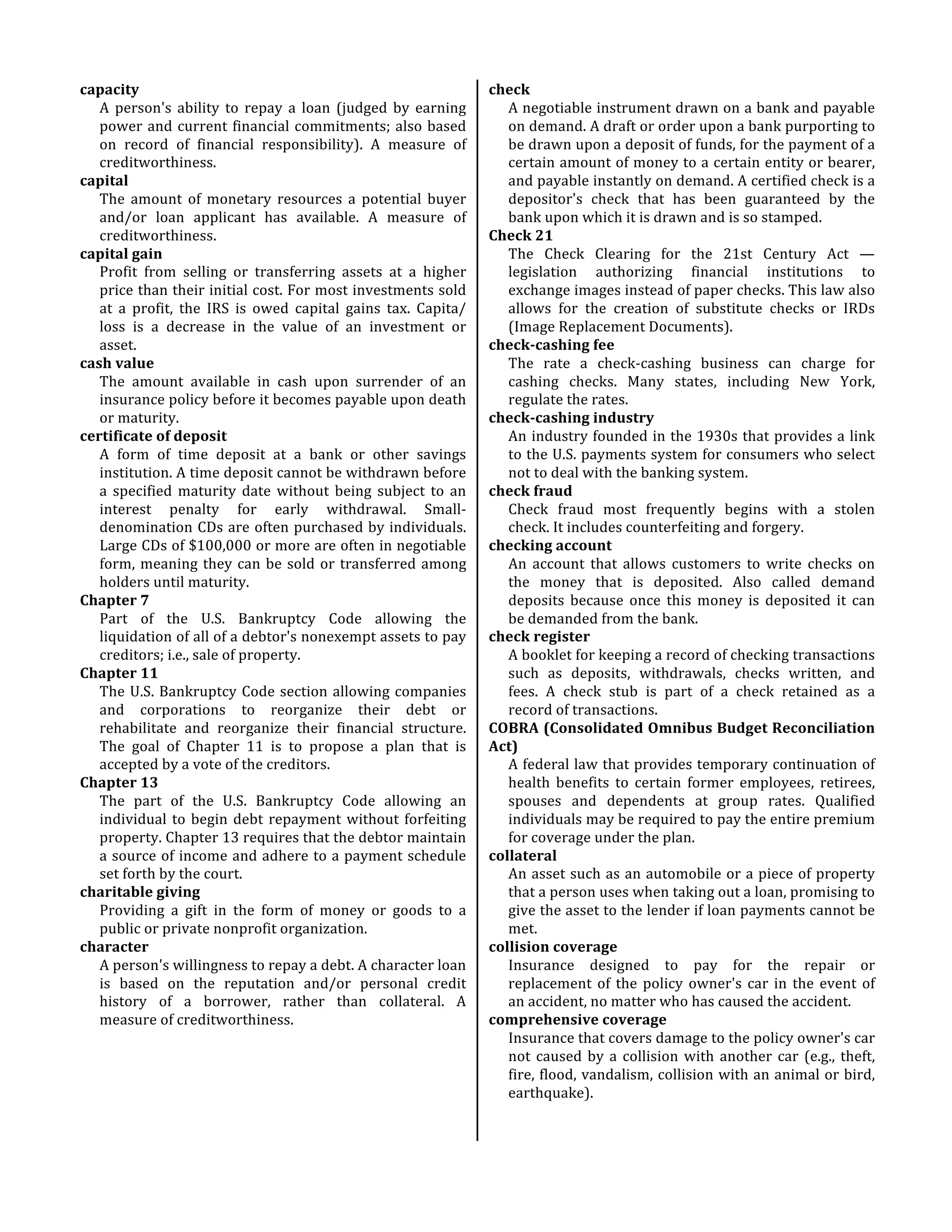 Personal finance glossary | PDF | Credit Cards | Personal Debt