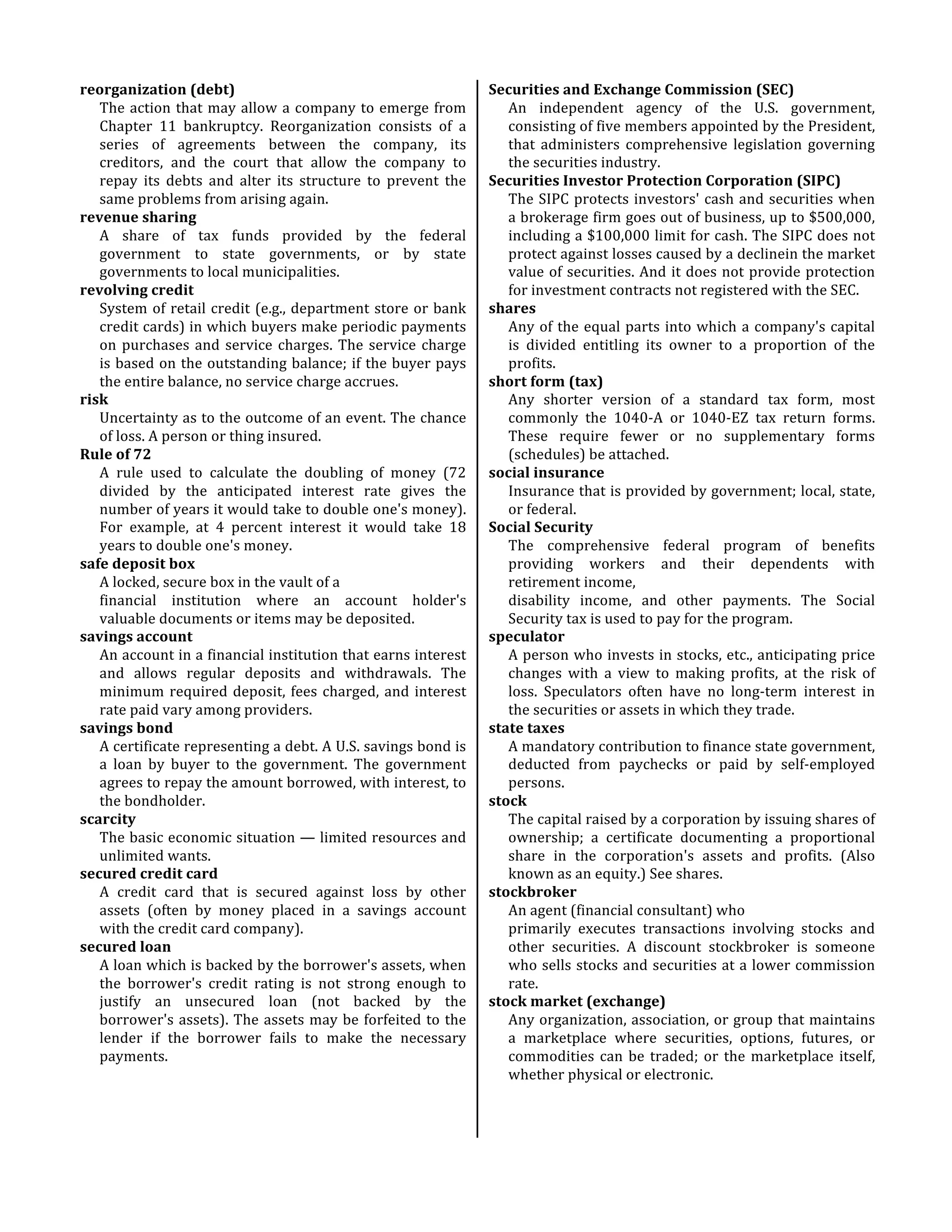 Personal finance glossary | PDF | Credit Cards | Personal Debt