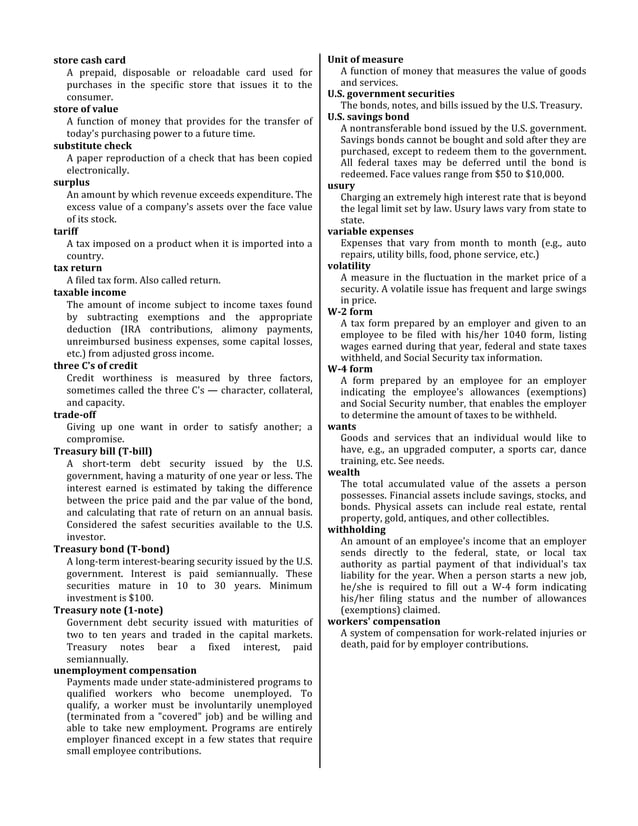 Personal finance glossary | PDF