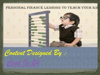 Personal finance lessons to teach your kids | PDF