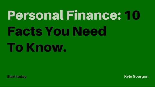 10 Personal Finance Facts You Should Know | PPT