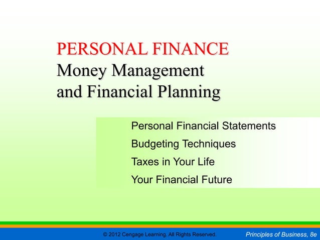 Personal Finance PPT.ppt | Personal Taxes | Personal Finance