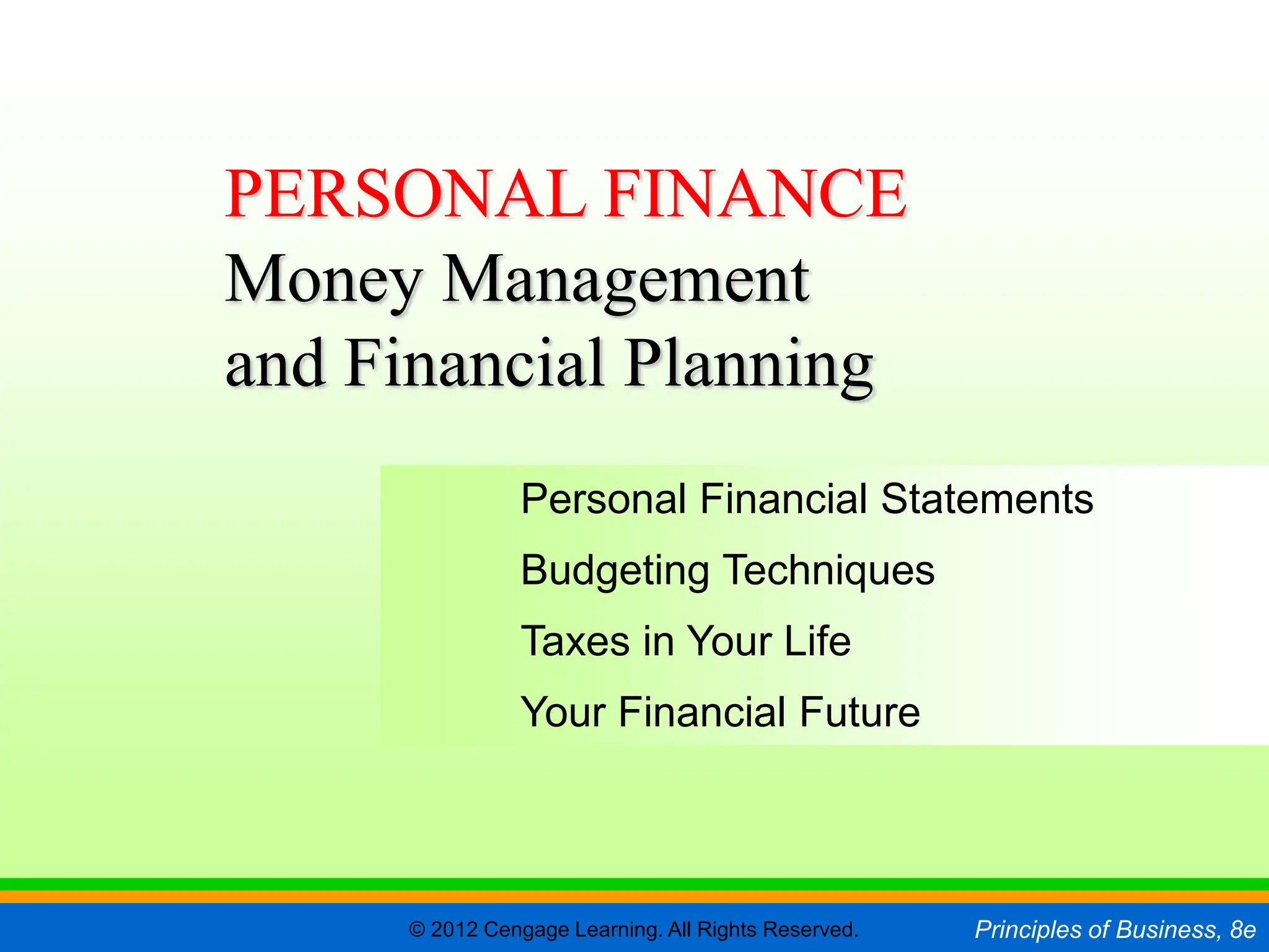 Personal Finance PPT to building personal finance.ppt
