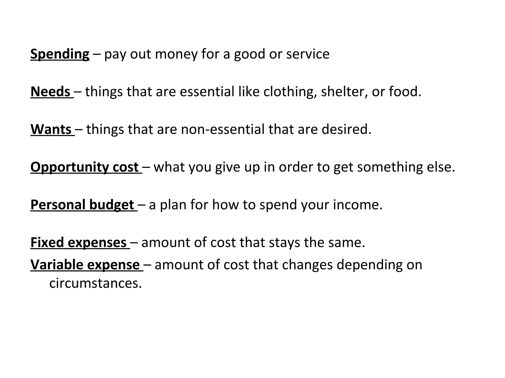 Personal finance vocabulary | PPT