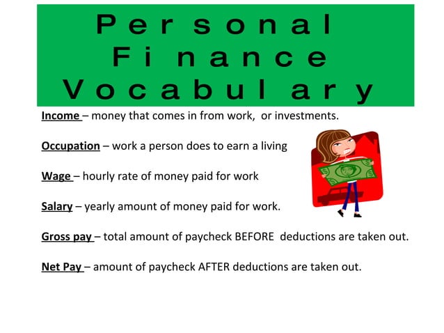 Personal finance vocabulary | PPT