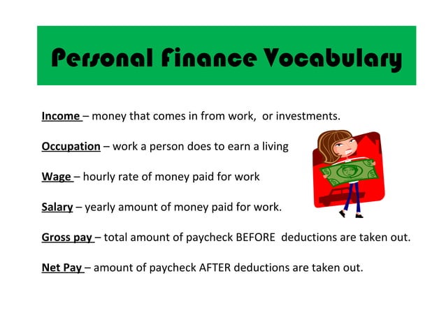 Personal finance vocabulary | PPT