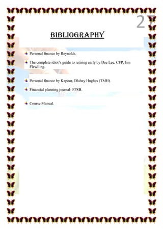 Personal finance and wealth management project report | PDF