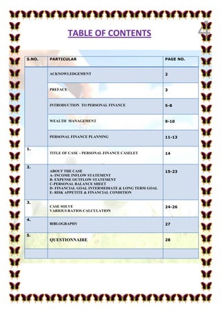Personal finance and wealth management project report | PDF
