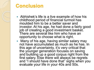 Personal financial case study of abhishek goel | PPTX