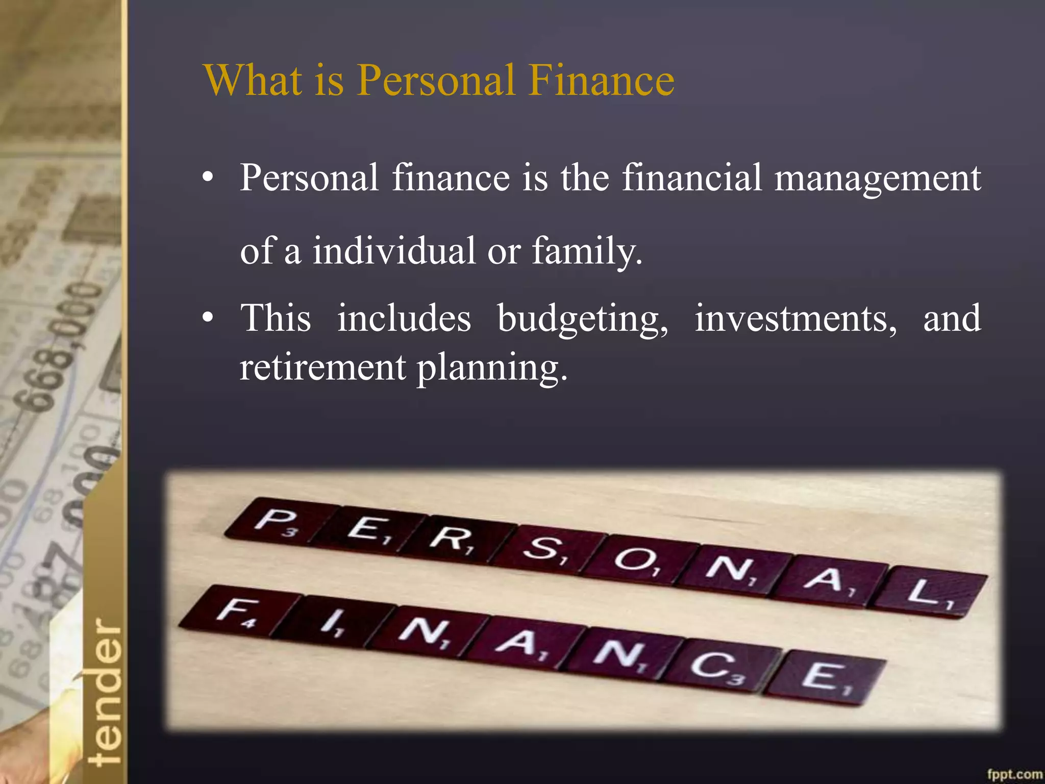 Personal financial management | PPTX