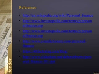 Personal financial management | PPTX