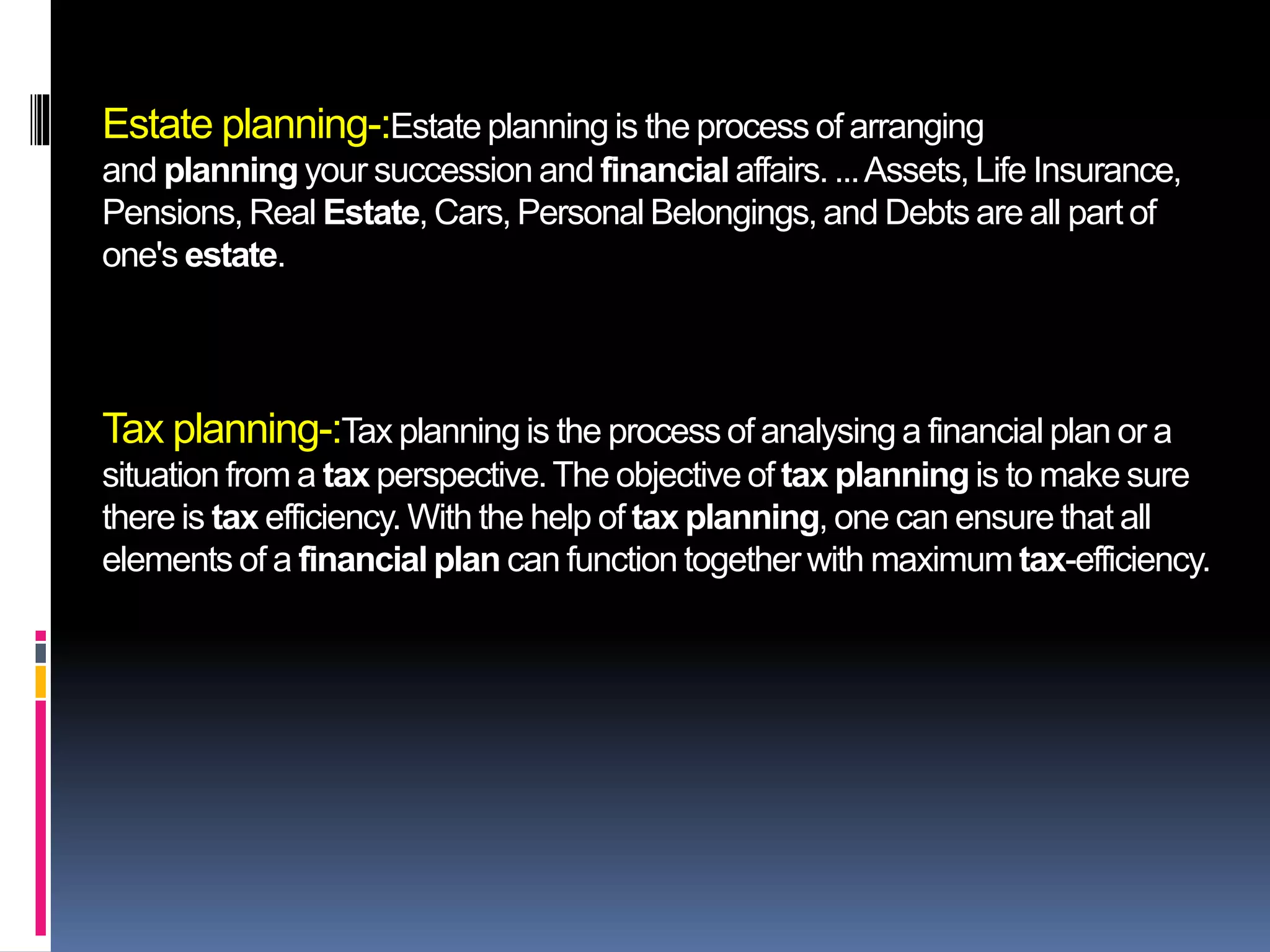 Personal financial planning | PPTX