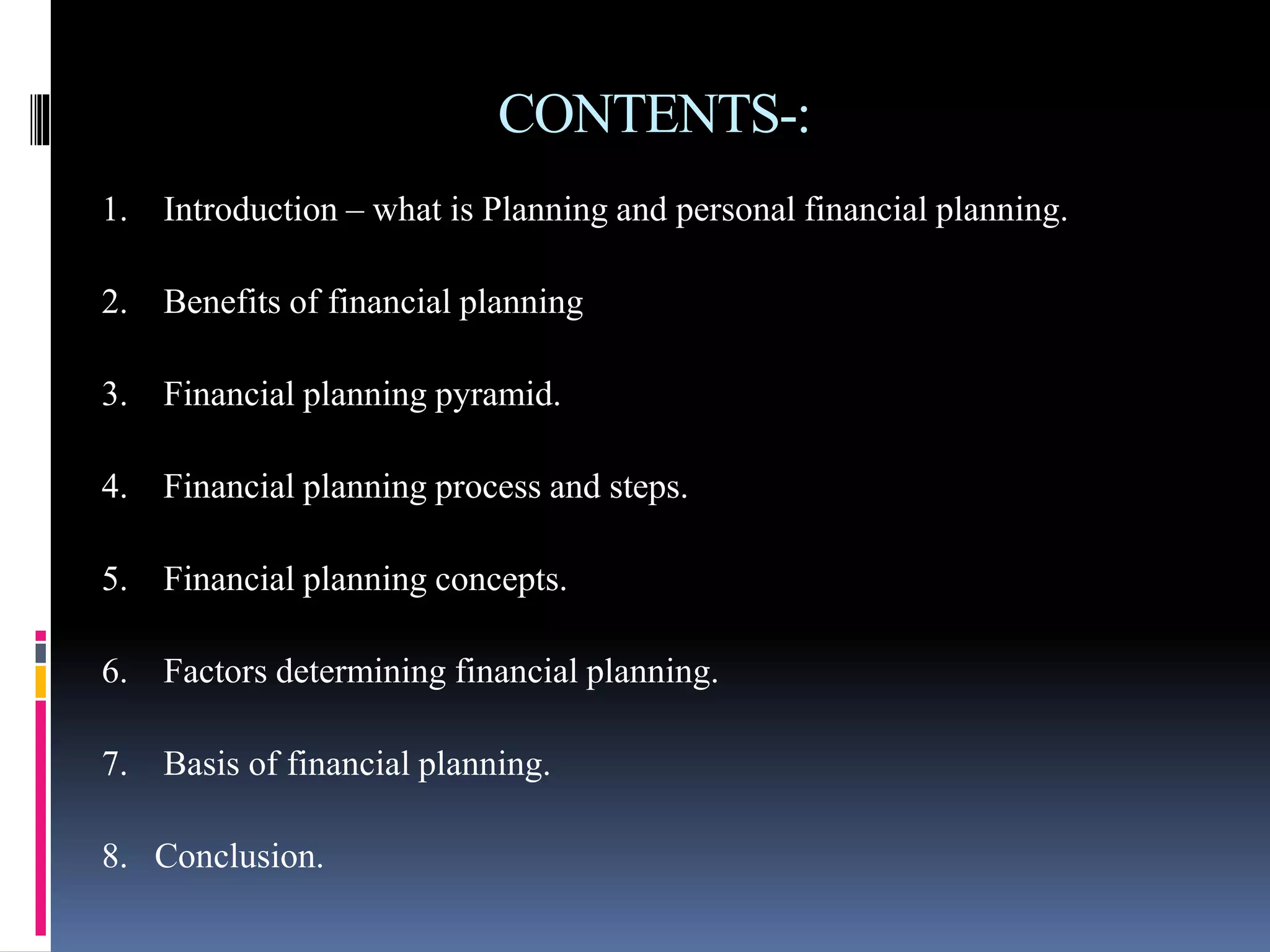 Personal financial planning | PPTX