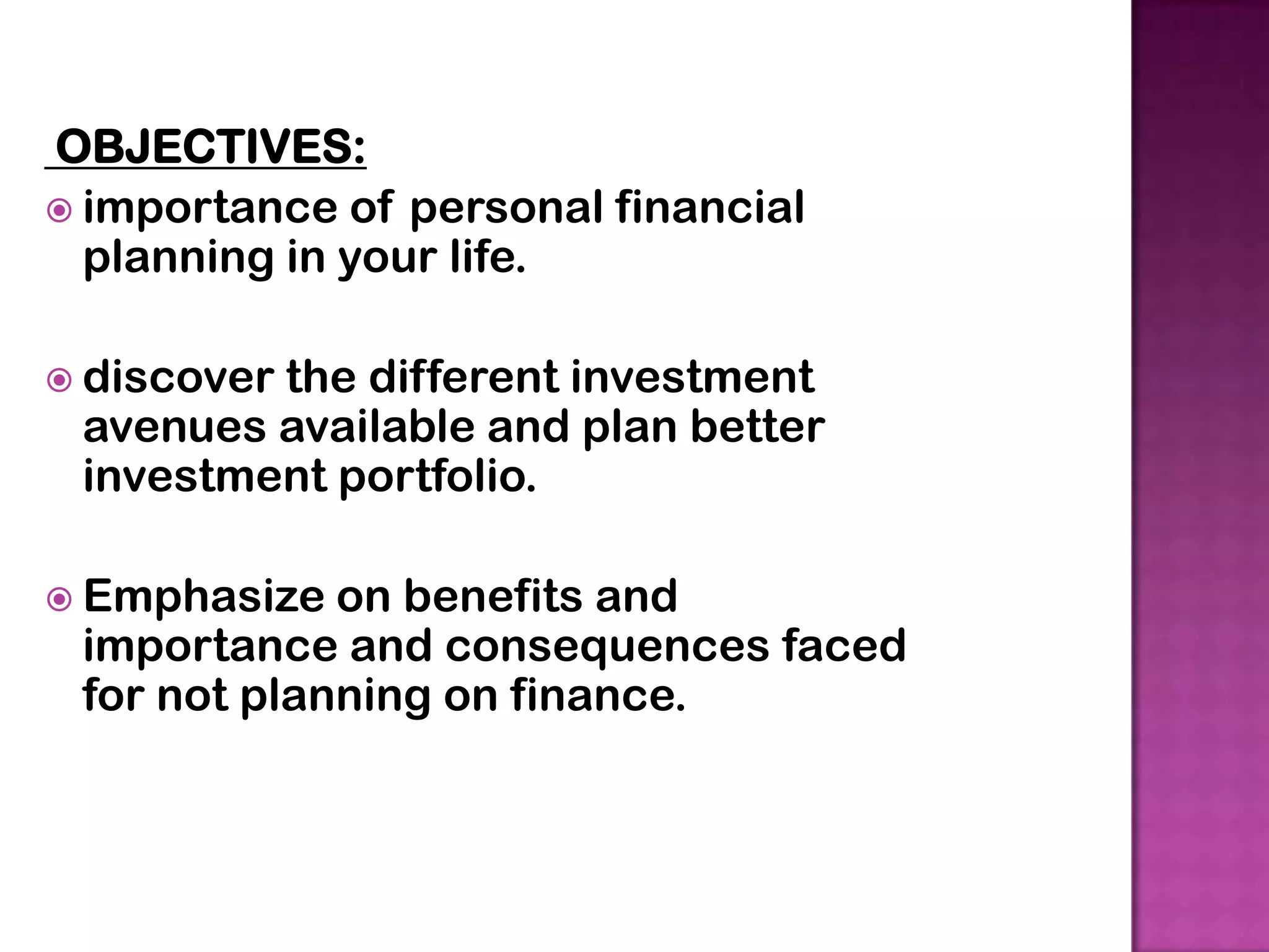 Personal financial planning | PPTX