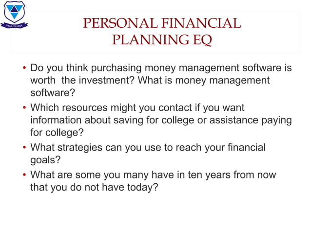 Personal Financial Planning PPT.pptx