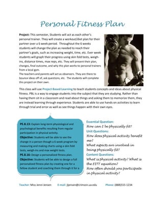 Personal fitness plan | PDF