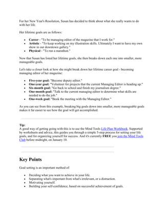 Personal goal setting | DOCX